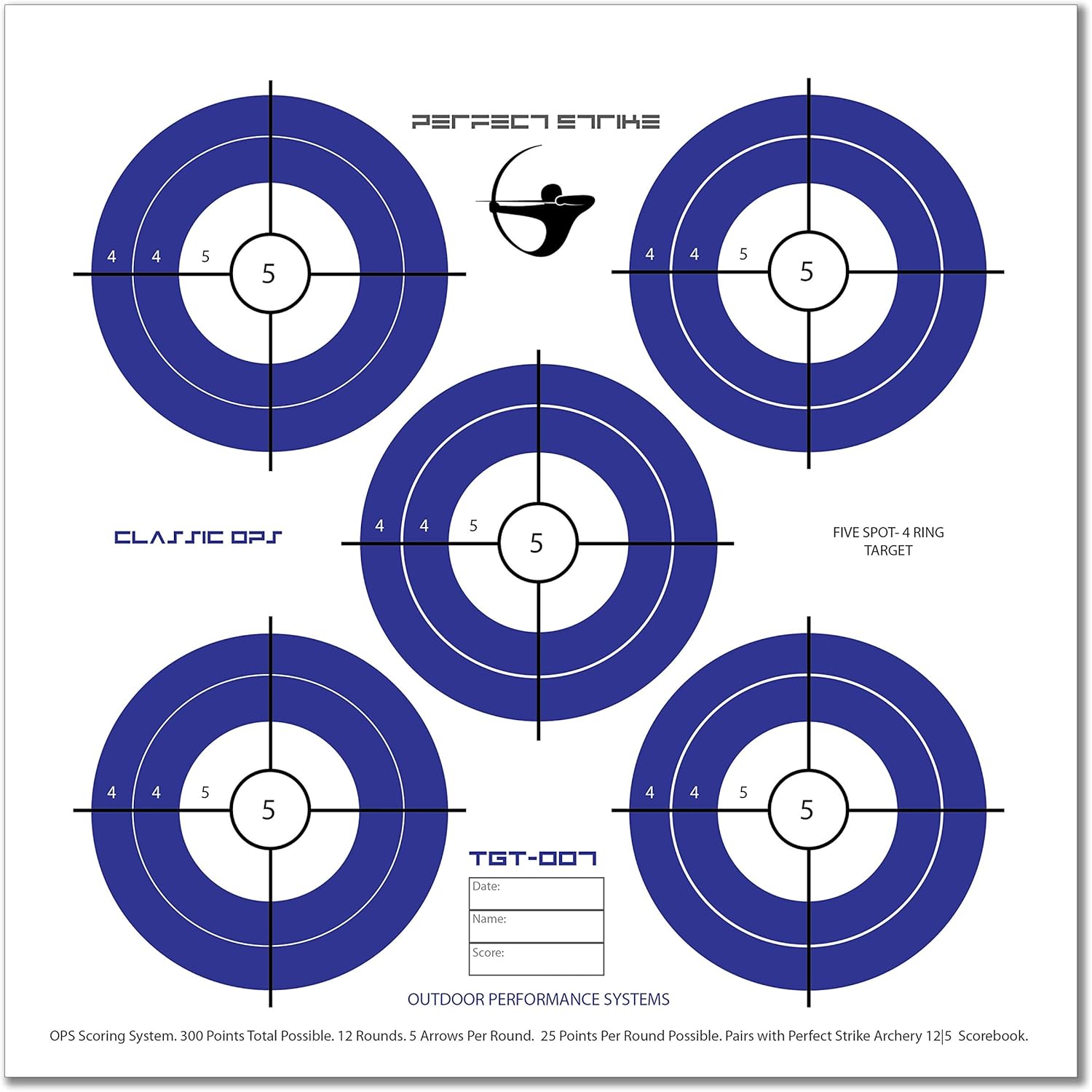Amazon.com: Perfect Strike ARCHERY System Targets. CLASSIC OPS No. 007 ...