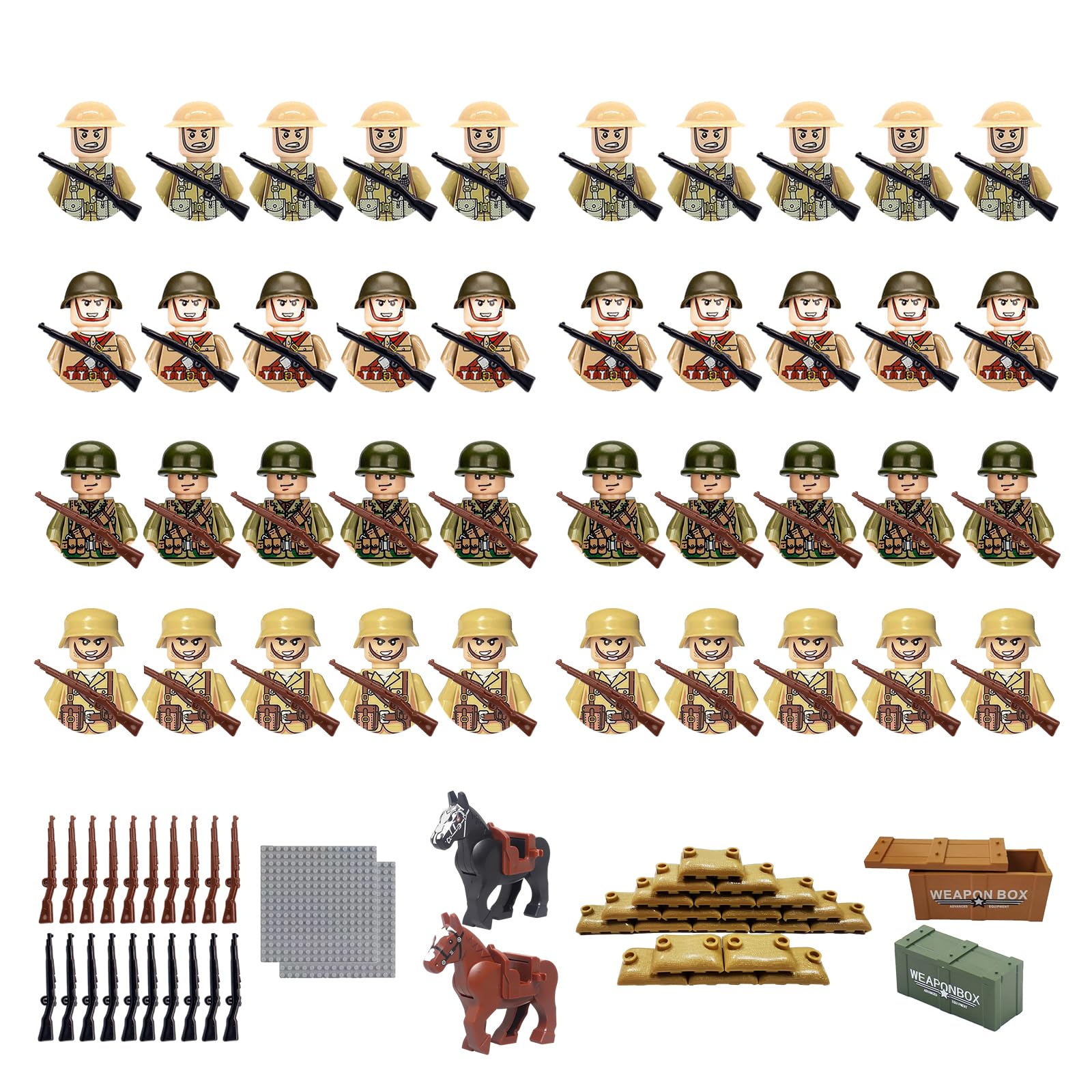 Mua 106Pcs WW2 Army Figures Building Set,Military Action Figure ...