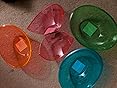 Amazon.com | Set of 4 - Oval Plastic Contoured Serving Neon Bowls ...