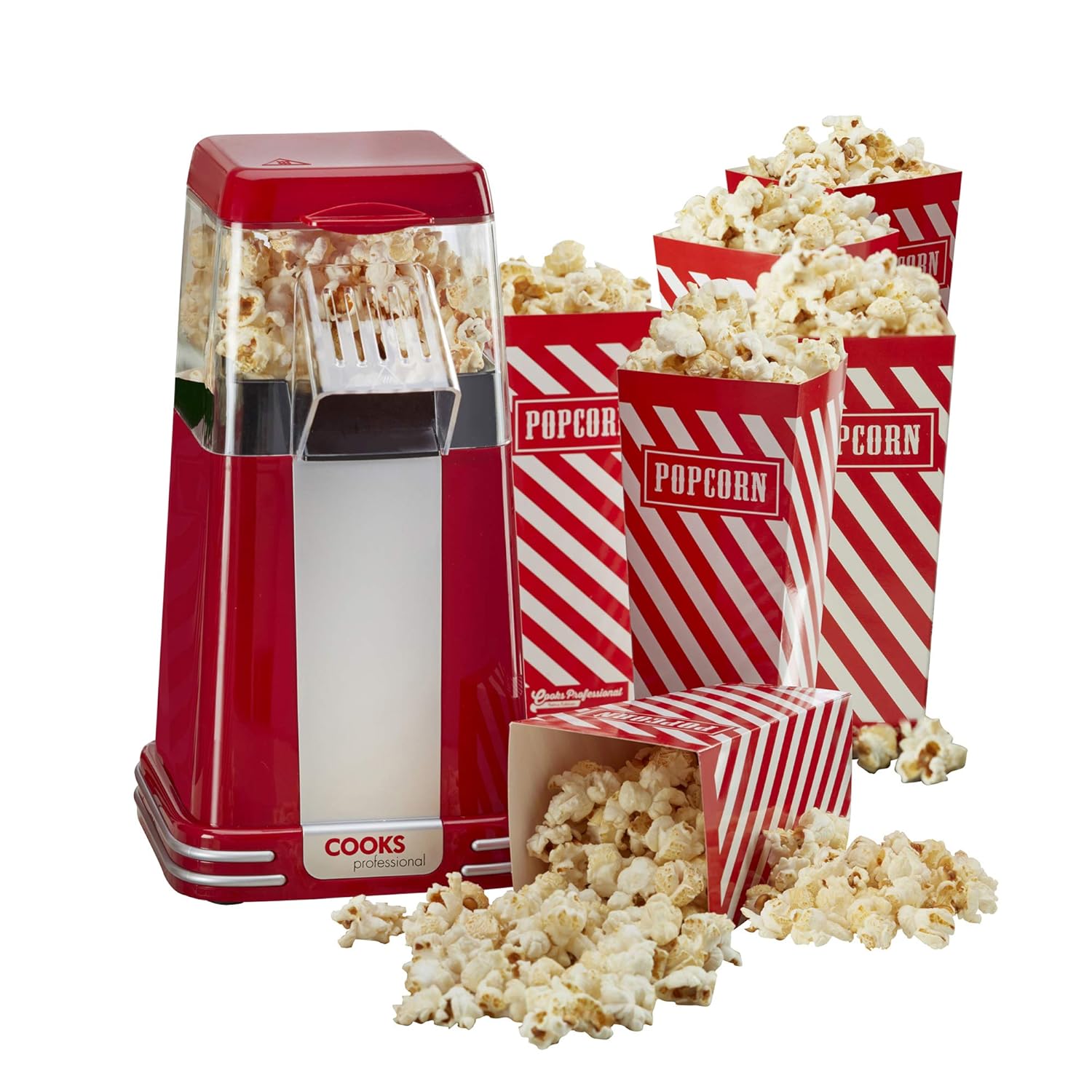 Cooks Professional Retro Popcorn Maker Vintage Hot Air Popper Machine ...