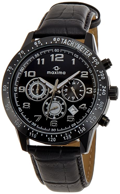 Buy Maxima Attivo Chronograph Black Dial Men -25954LMGB at Amazon.in