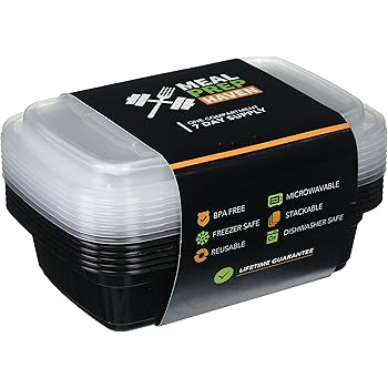 Amazon.com: Meal Prep Haven Stackable Food Containers with Lids, Set of ...