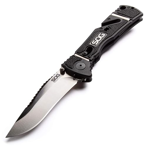 SOG Rescue Pocket Knife - Trident Elite Tactical,Stainless Steel in ...
