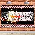 Amazon.com: HAMIGAR 6x4ft Welcome Race Fans Banner Backdrop - Racing ...