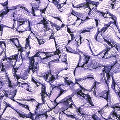 Krazy Sprinkles Purple Mermaid Tail Animal Shapes (1/2 cup 1x Jar ...