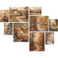 Amazon.com: Rustic Fall Autumn Wall Art - 8x10, 5x7 Inches Unframed Set ...