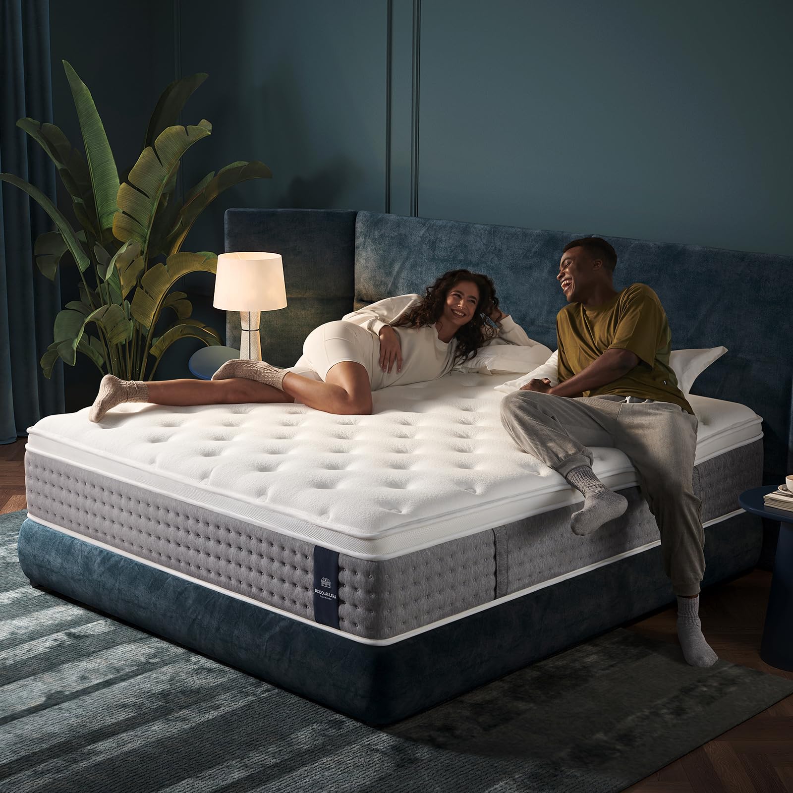 DCOOLAULTRA King Mattress 14 Inch,Medium Firm Hybrid with Memory Foam ...