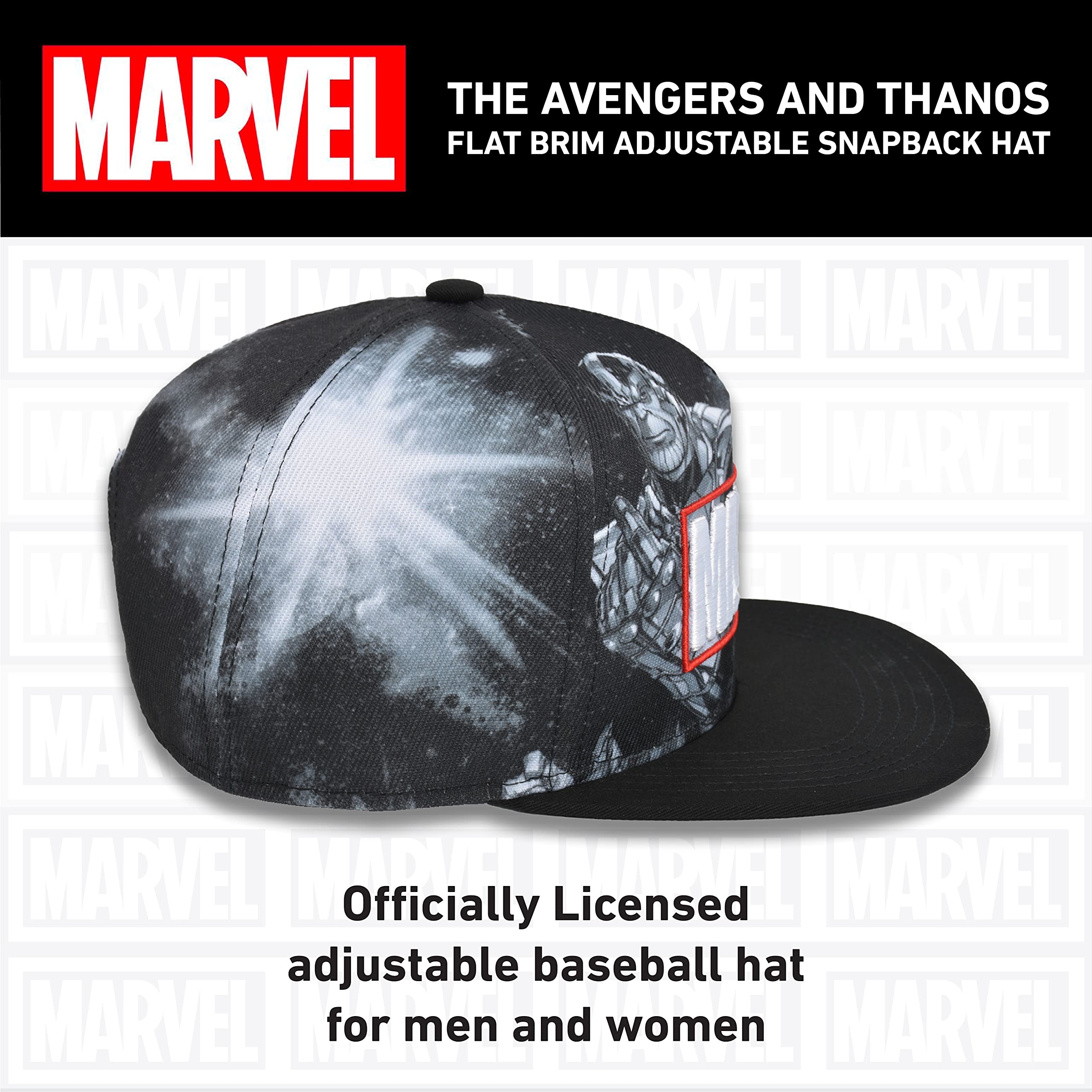 Mua Marvel The Avengers and Thanos Baseball Hat, Flat Brim Adult ...