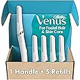 Amazon.com: Gillette Venus Dermaplaning Tool Kit, 5 Blade Refills ...