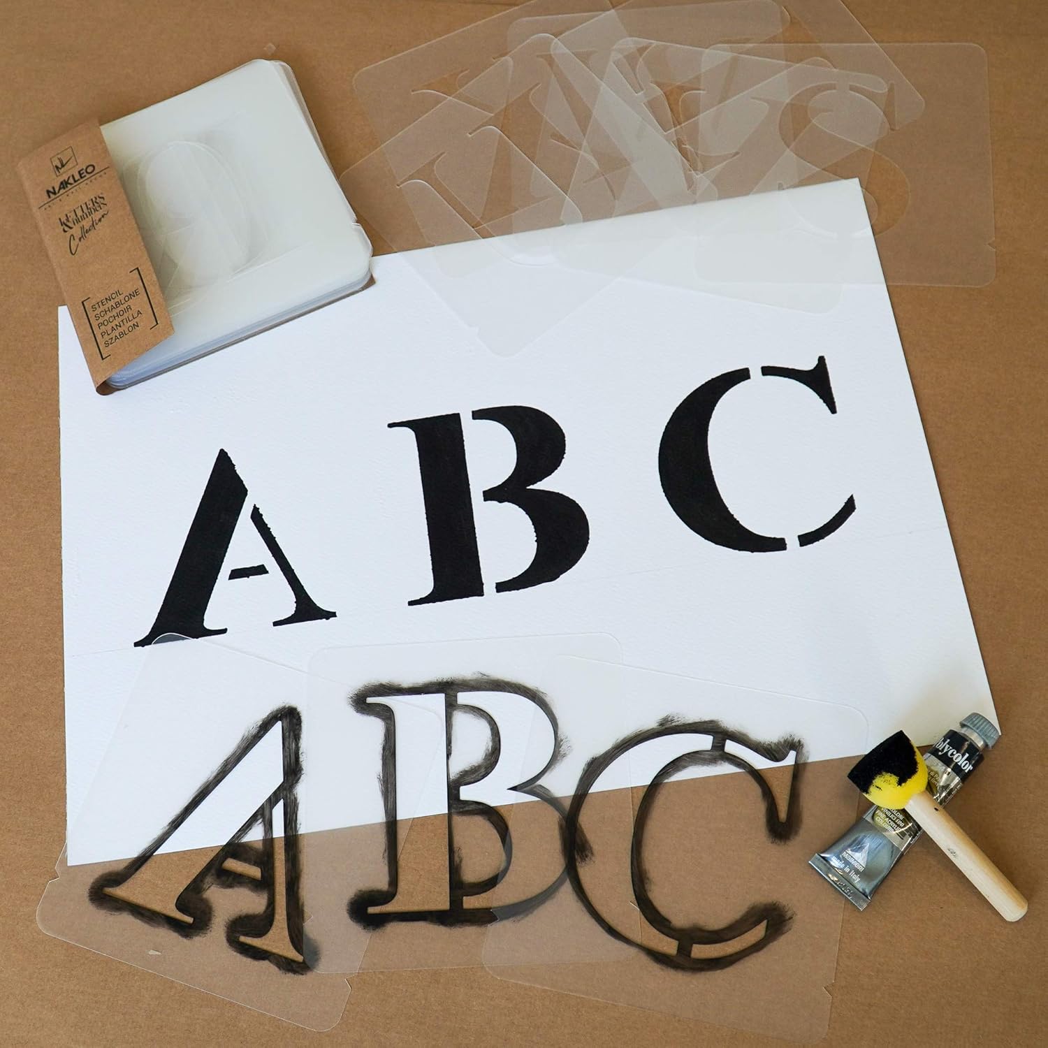 Letters & Numbers Reusable Plastic Stencil // 100 mm // Times Roman ...