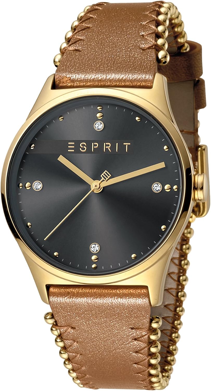 Esprit Womens Analogue Quartz Watch with Leather Strap ES1L032L0035 ...