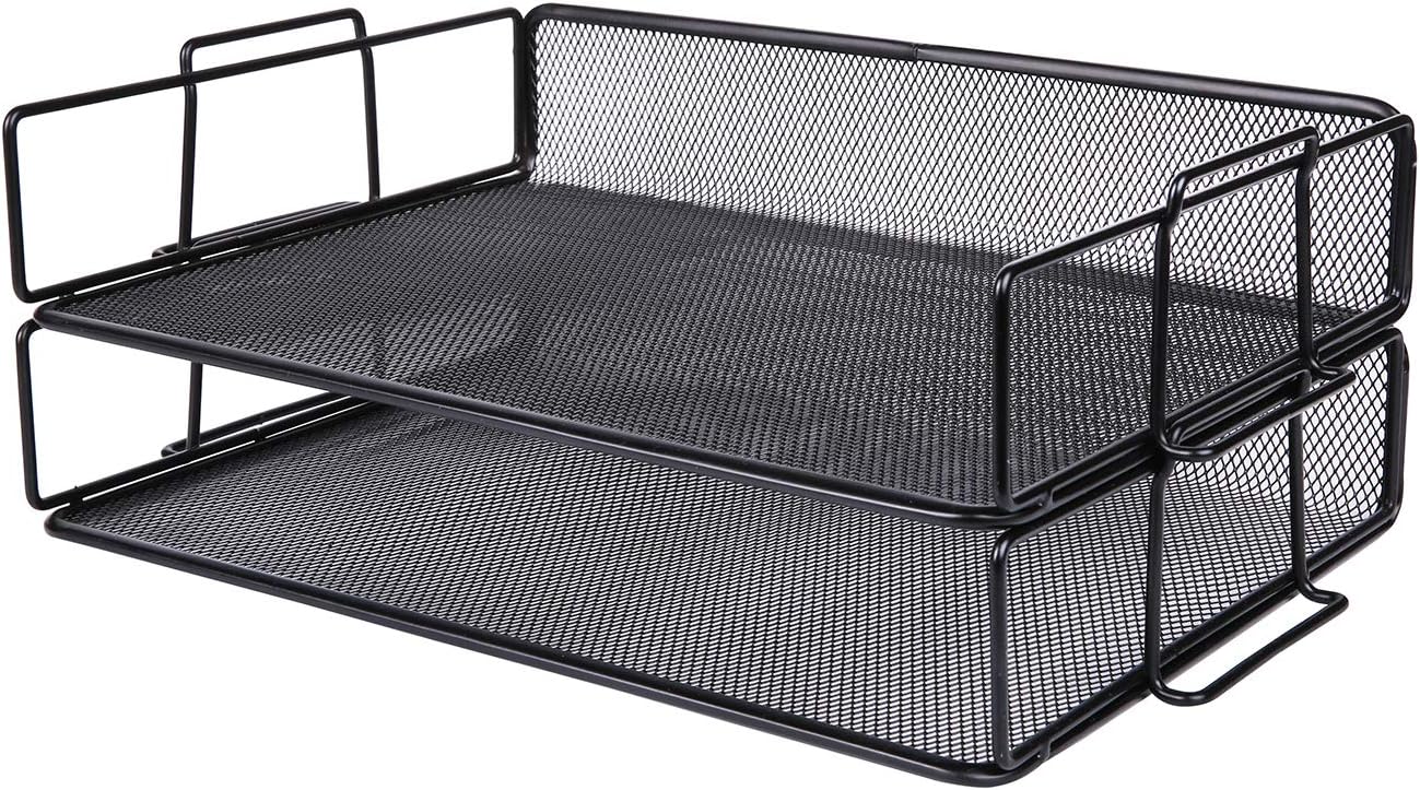 Exerz Bandeja Portadocumentos 2 piezas de malla - Apilable/bandeja ...