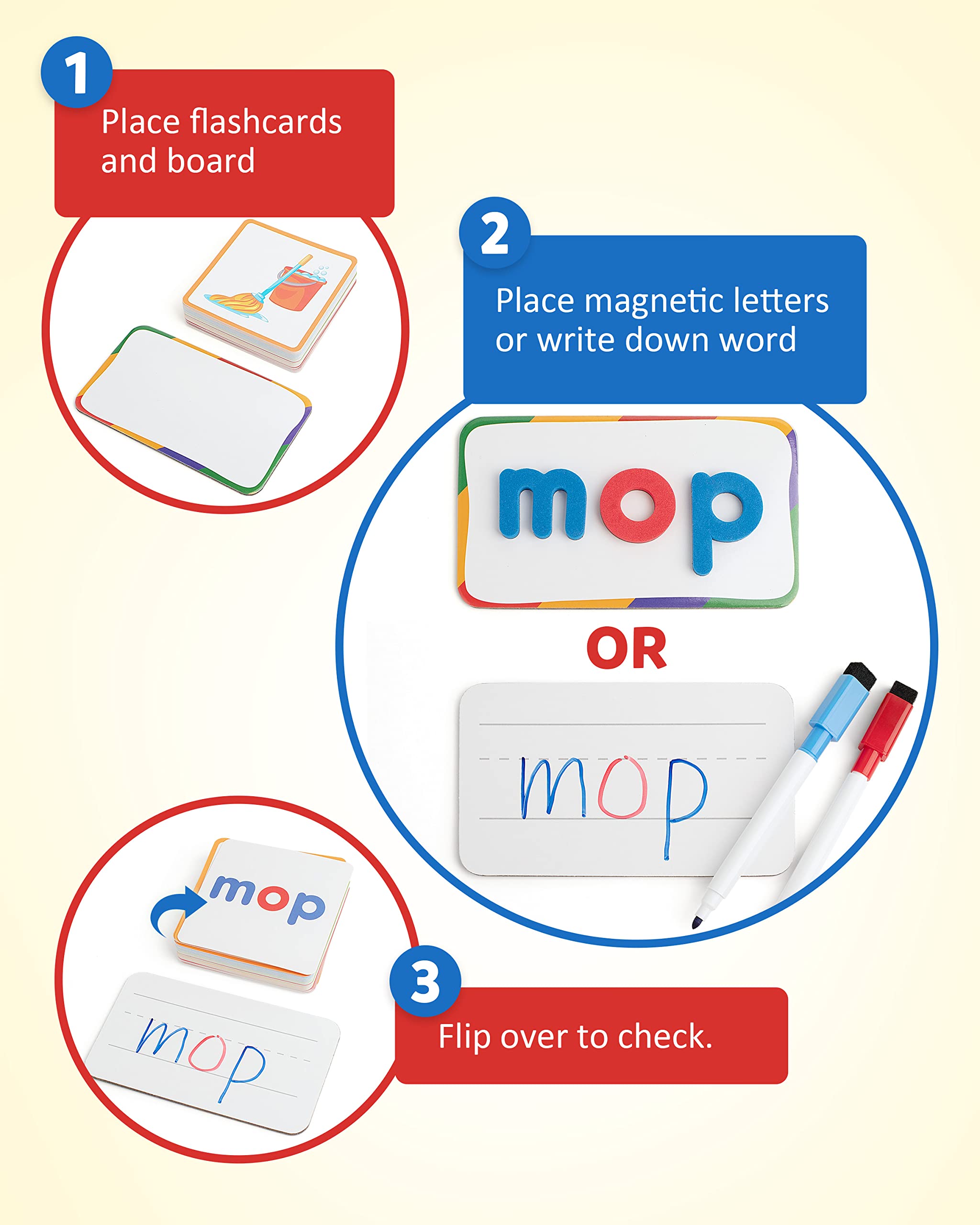 Mua Coogam CVC Sight Words Magnetic Letters Flashcards, Short Vowel ...