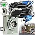 Amazon.com: 50 Amp Generator Cord and Power Inlet Box [Pre-Drilled], 25FT Generator Cords 50 Amp ...