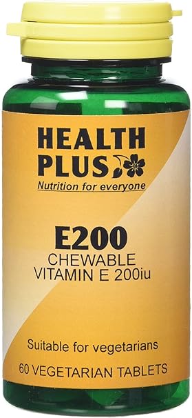 Health Plus E200 Chewable Vitamin E Supplement - 60 Tablets: Amazon.co ...