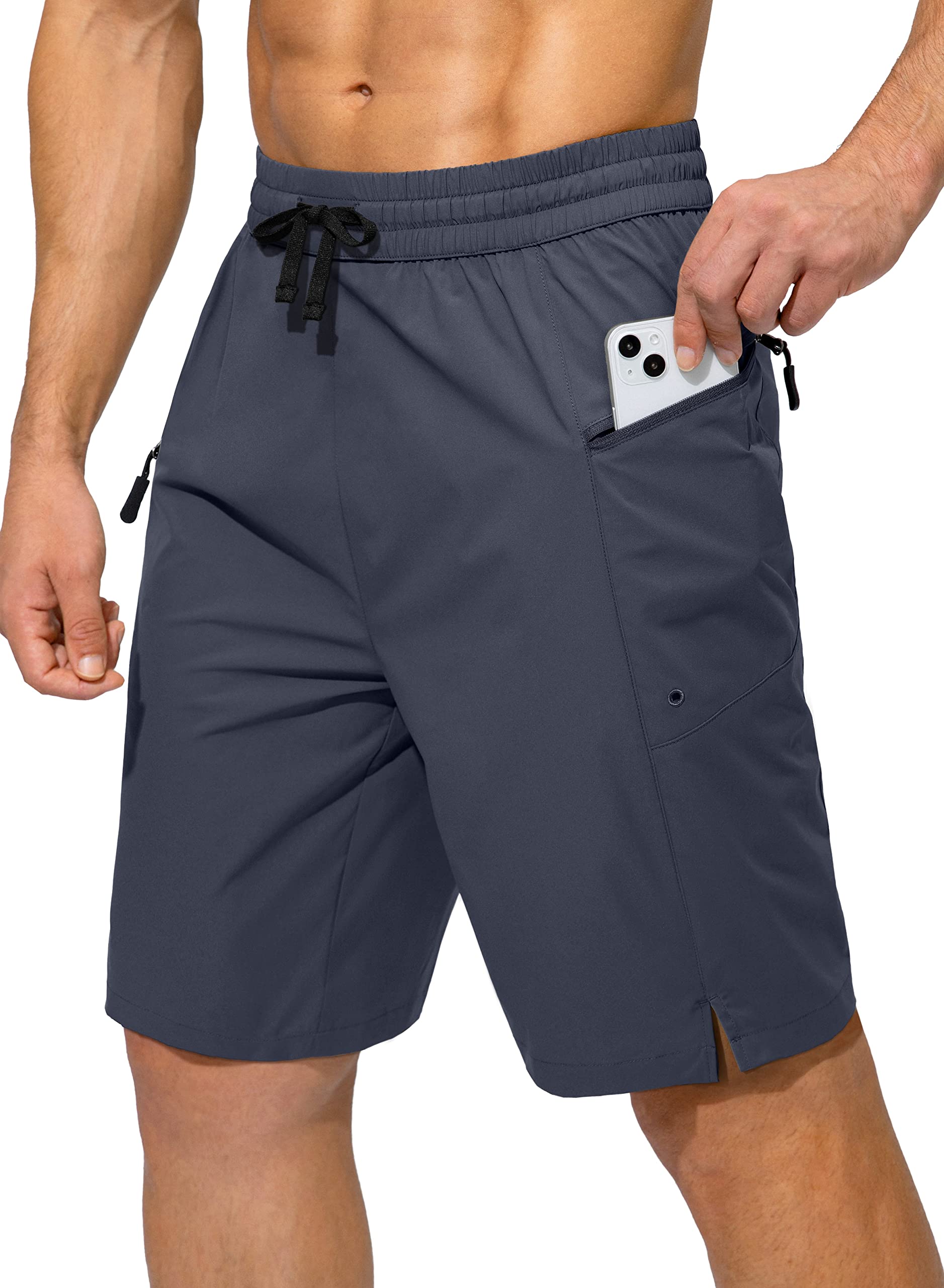 Men's Swim Trunks Quick Dry Board Shorts with Zipper Pockets Beach ...