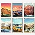 Amazon.com: cupmod 6 Packs Paint by Number for Adults Beginners,National Park Painting by Number ...