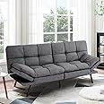 Amazon.com: MUUEGM Futon Sofa Bed,Convertible 71" Couch Sofa, Modern Grey Sleeper Sofa with ...