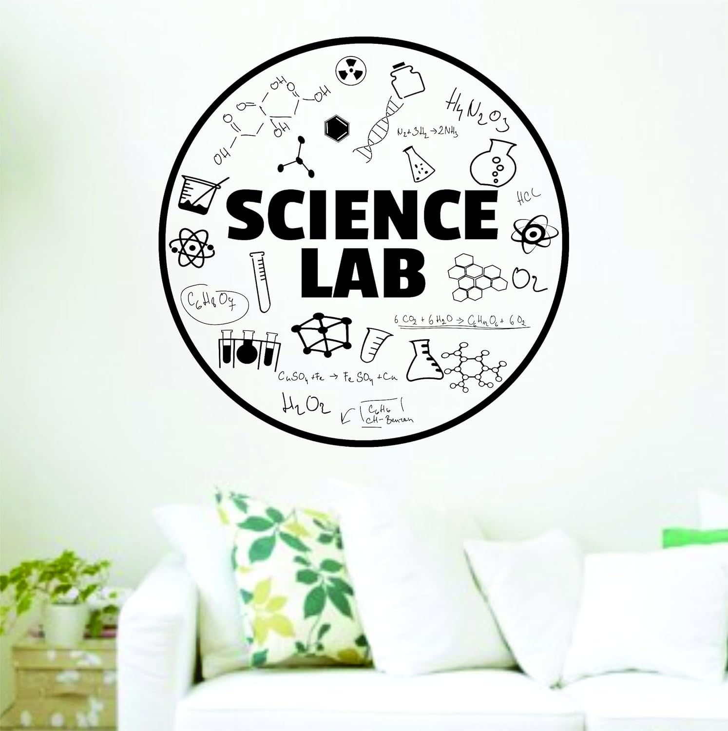 Amazon.com: Science Lab Wall Decal Sticker Wall Decal Sticker Vinyl ...