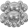 Amazon.com: 26 PCS Disco Balloon Different Sizes- 4D Large Disco ...