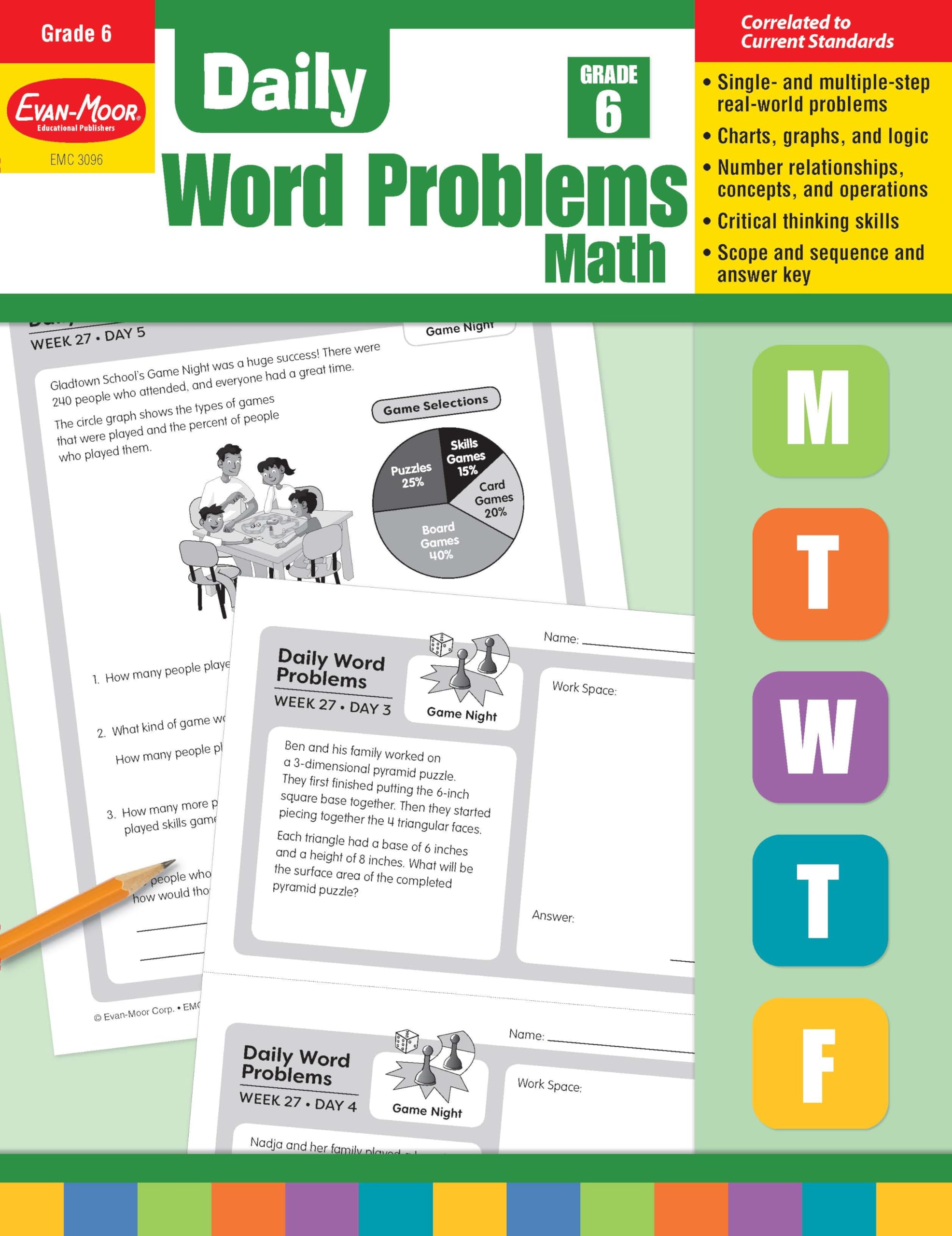 Mua Evan-Moor Daily Word Problems, Grade 6, Homeschooling & Classroom Resource Workbook, Problem ...