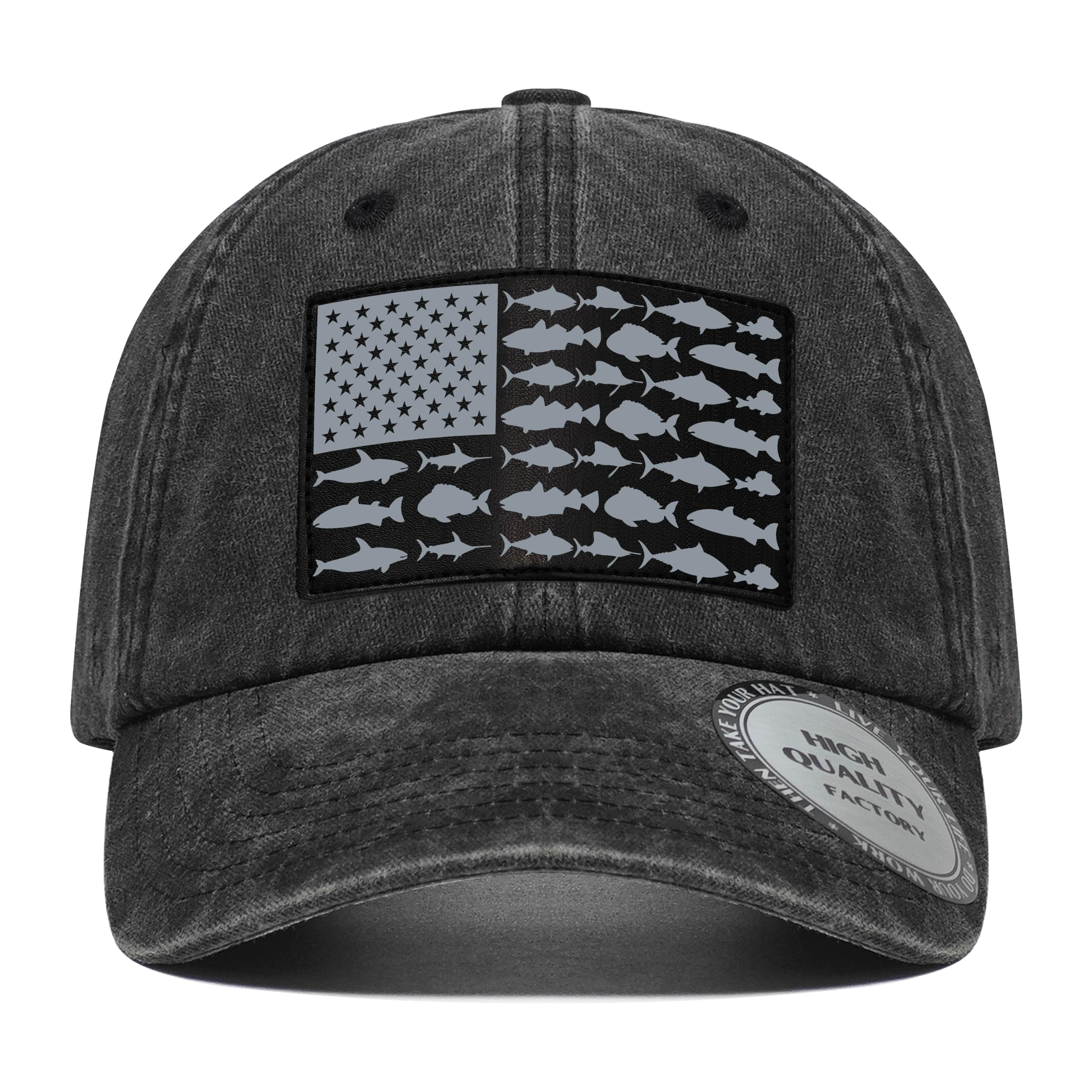 Fishing Gifts for Men Women, Funny Fish Flag Hat Baseball Cap for ...