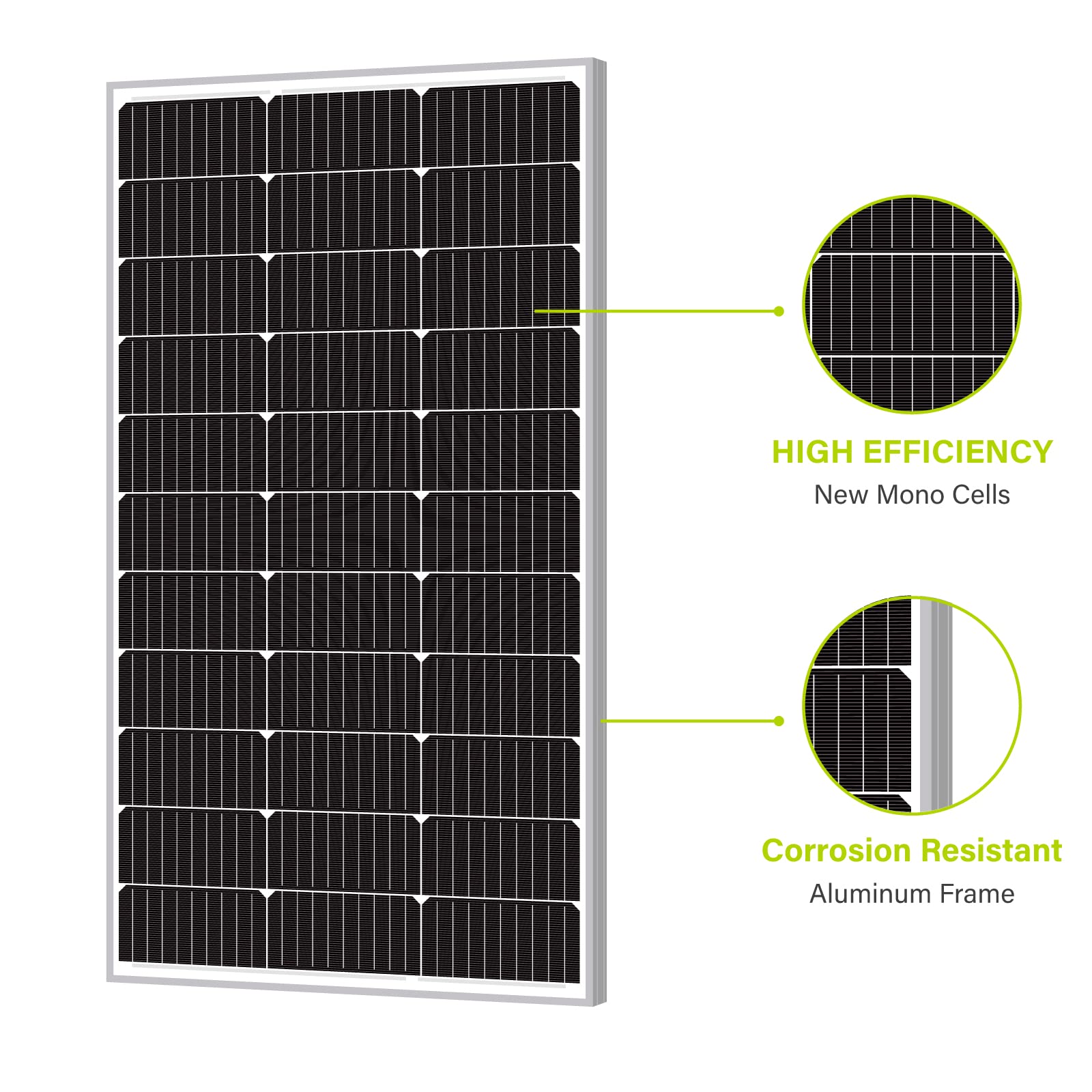 Mua Newpowa 200 Watt 12 Volt Mono Solar Panel, 2 Pieces 9BB 100W 12V ...