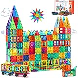 Amazon.com: Best Choice Products 110-Piece Kids Colorful Magnetic Tiles ...