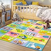Amazon.com: LTKOUGFAM ABC Kids Play Rug, Large Soft Educational ...