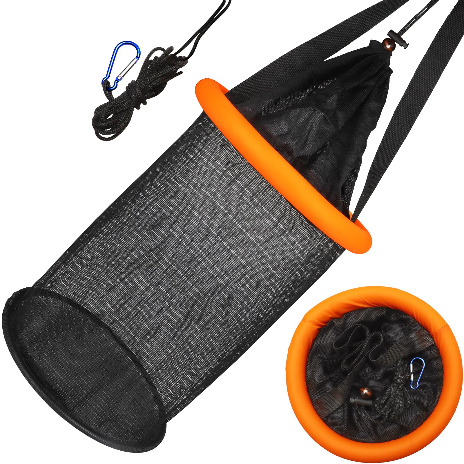 Dovesun 5 Gallons Floating Fishing Basket, Collapsible Fishing Net ...