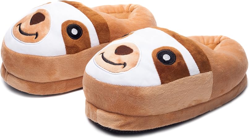 Katara 1824 - Süße Plüsch Faultier Hausschuhe Pantoffeln Slipper ...