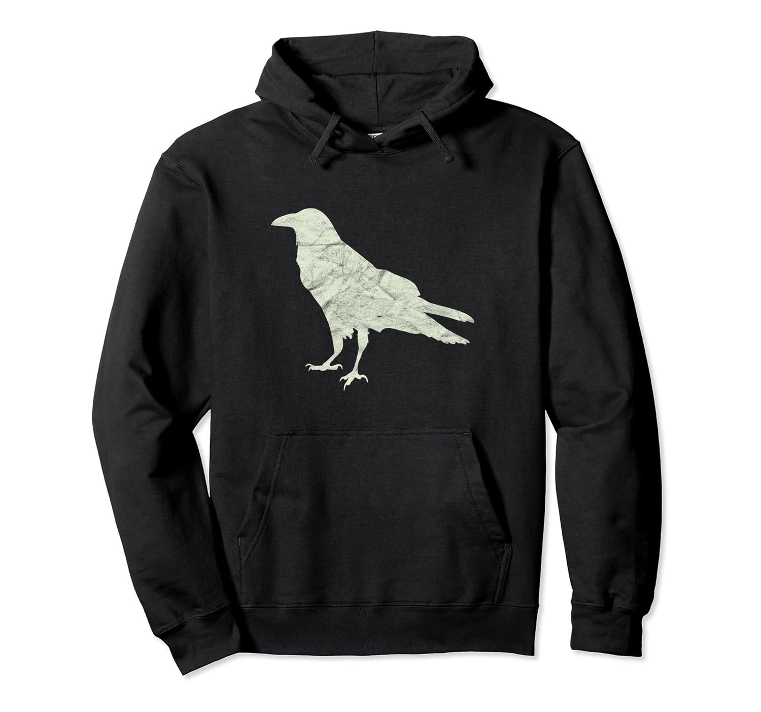 Cool Distressed Raven Crow Silhouette Outline Hoodie Sweater-ln – Lntee