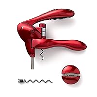 Amazon.com: Rabbit Original Lever Corkscrew Wine Opener with Foil Cutter and Extra Spiral (Red ...
