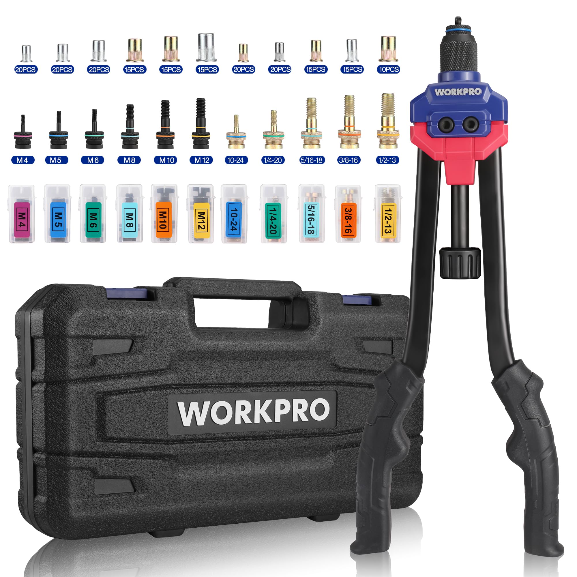Mua WORKPRO 16" Rivet Nut Tool, 11 Metric/SAE Quick-Change Mandrels ...