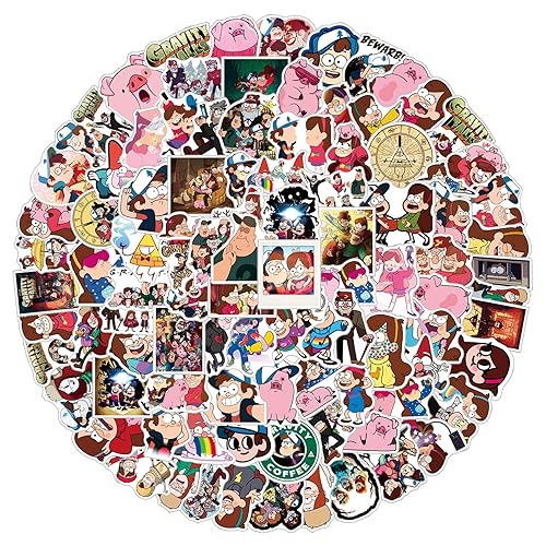 100Pcs Cartoons Stickers Pack, Cute Funny Cartoon Anime Waterproof ...