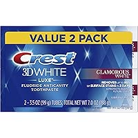 Amazon.com : Crest Twin Pack 3D White Luxe Glamorous White Toothpaste ...