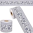 Amazon.com: 98.4 Ft Chinoiserie Bulletin Board Borders Blue White ...