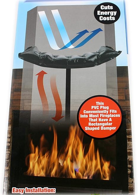 Fireplace Chimney Draft Blocker Balloon Inflatable Insulate Flue 43" x ...