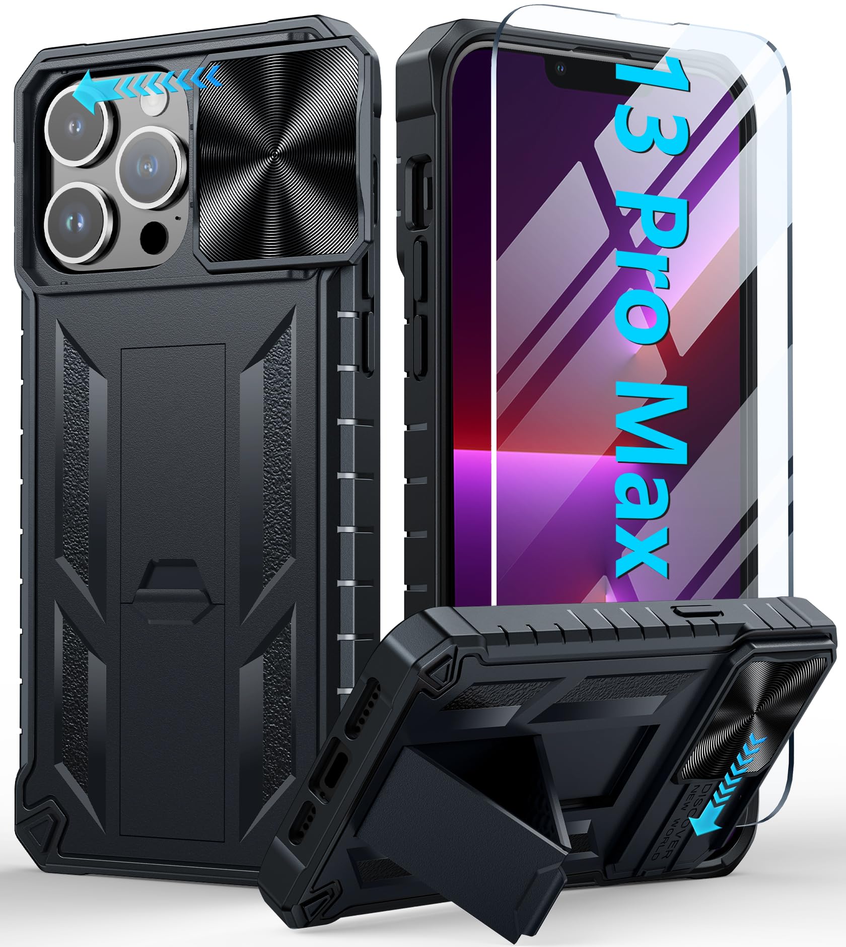 SOiOS for iPhone 13 Pro Max Heavy Duty Military-Grade Case: Drop Proof ...