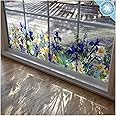 Amazon.com: Botanical Spring Flowers Border Window Cling - Flowers ...