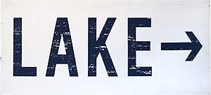 Amazon.com: Barnyard Designs Lake Sign Rustic Wooden Primitive Country ...