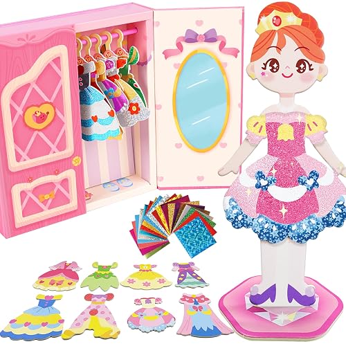 Toi Dress Up Paper Doll for Girls Ages 4+, Reusable Dress-Up Paper Doll ...