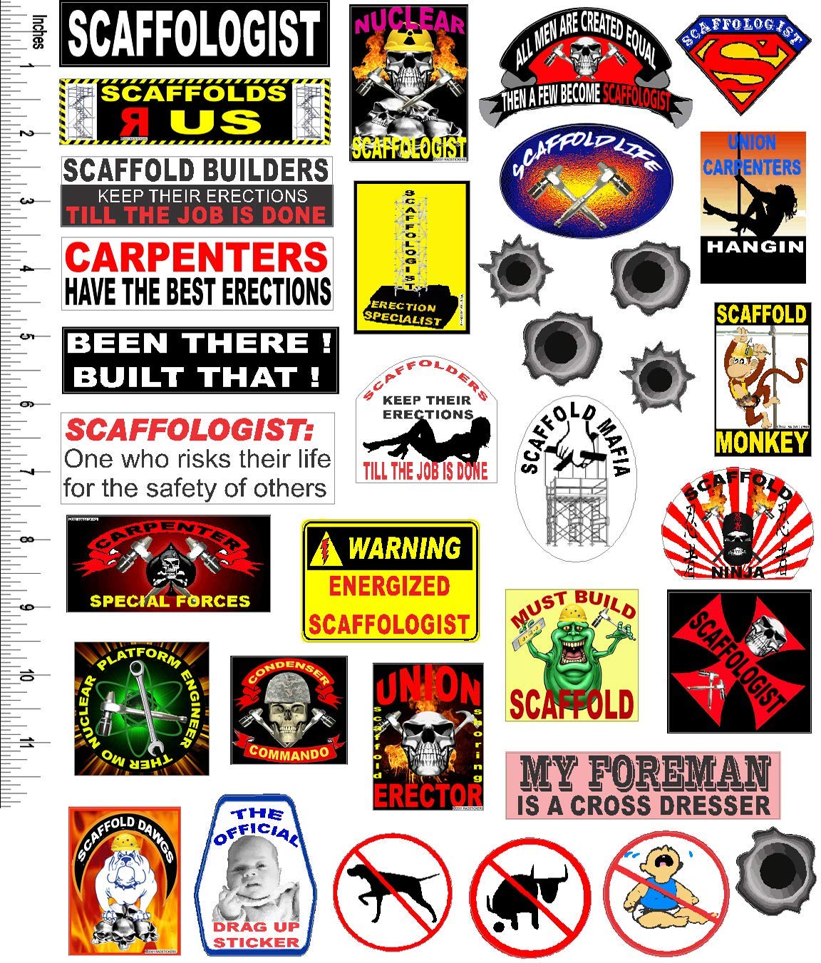 Big 50 PCS Hard Hat Stickers Funny Sticker for Tool Box Helmet Welding ...