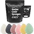 Amazon.com: Minamul Konjac Exfoliating Organic Body Sponge | Gentle Daily Body face Scrub ...