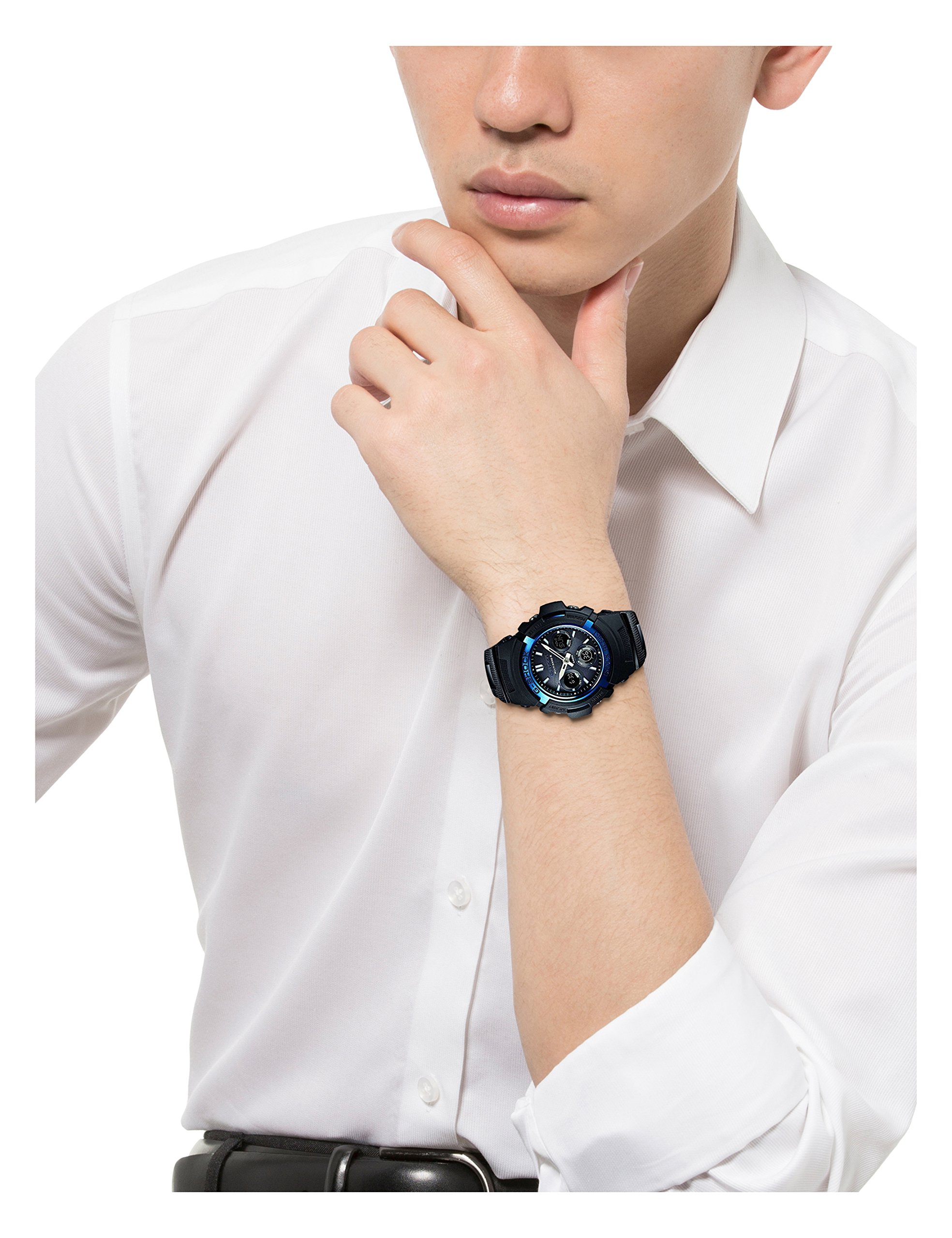 Mua Casio AWG-M100 Series G-Shock Radio Solar Wristwatch, black/blue ...