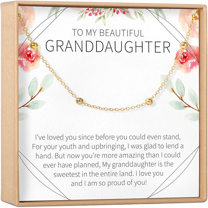 Granddaughter Bracelet Heartfelt Card Jewelry Gift For Birthday Holidays Dot Bracelet granddaughter-bracelet-heartfelt-card-jewelry-gift-for-birthday-holidays-dot-bracelet