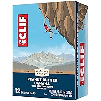 CLIF BARS - Energy Bars - Peanut Butter Banana with Dark Chocolate ...
