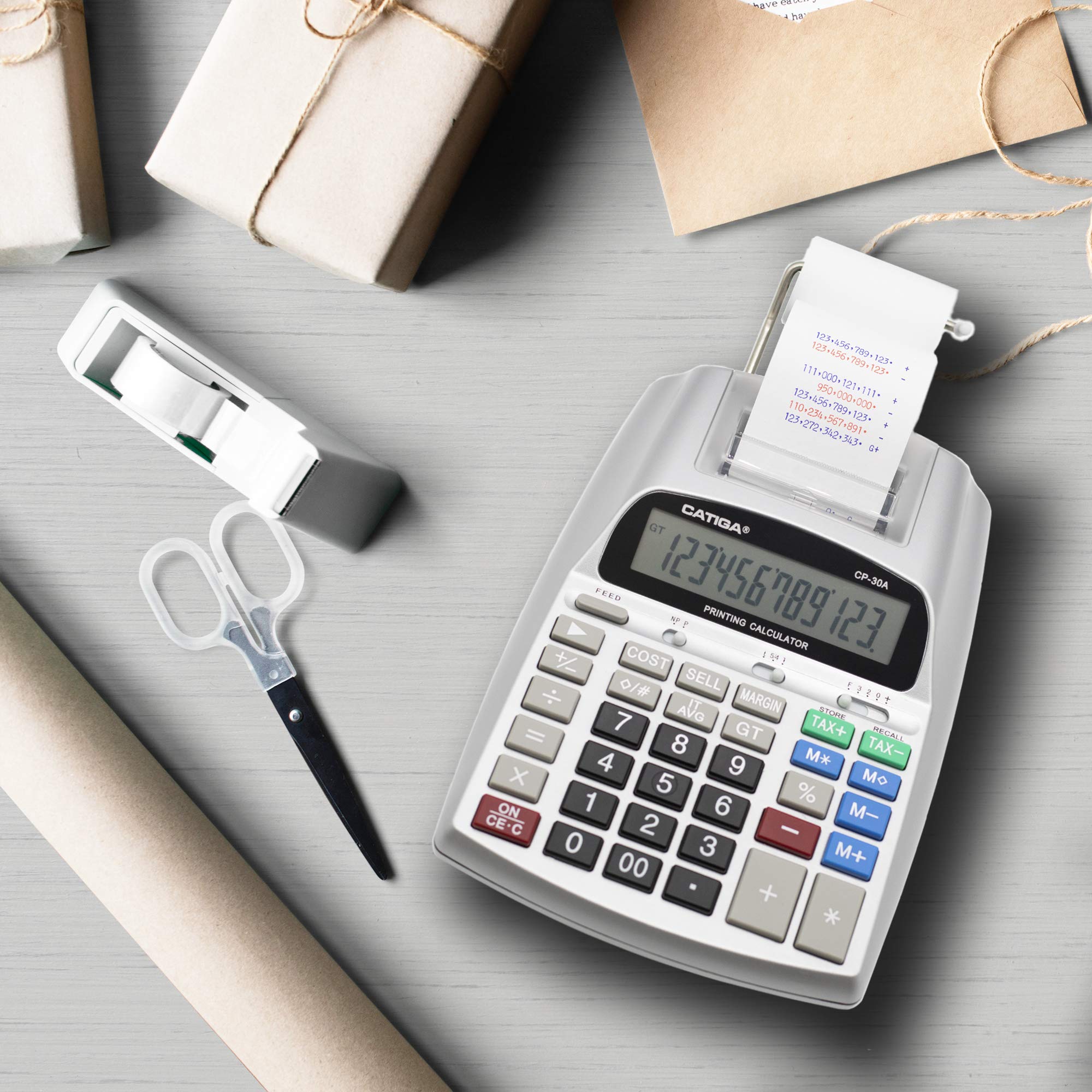 Mua Commercial Printing Calculator with 12 Digit LCD Display Screen, 2. ...