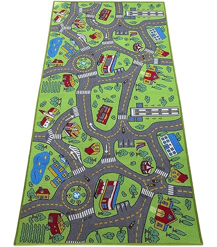 Kids Town Rug Kids Rug Car Rugs For Kids Toy Cars Play Mat City Life ...