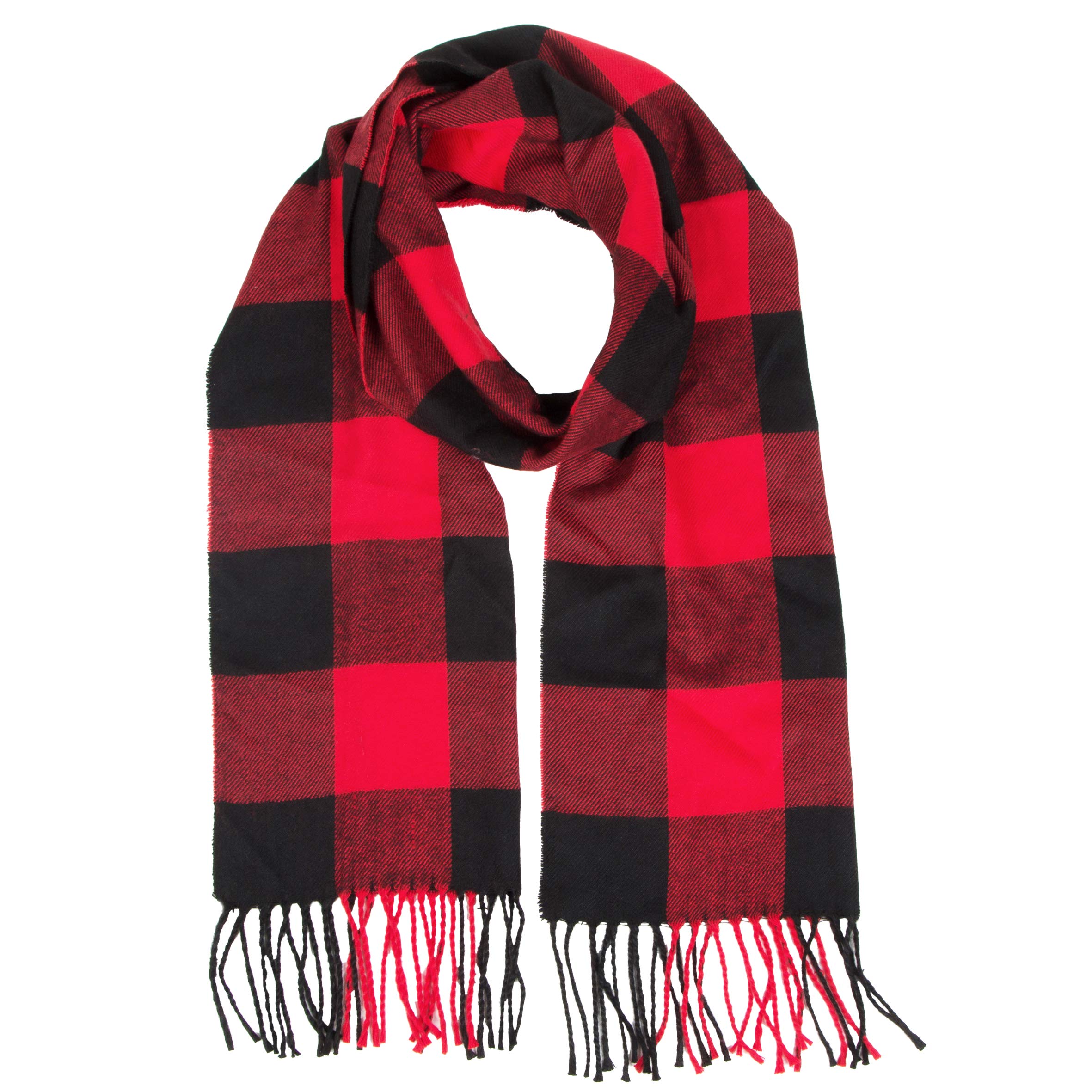 Cashmere Feel Buffalo Checkered Plaid Warm Winter Unisex Fashion Scarf ...